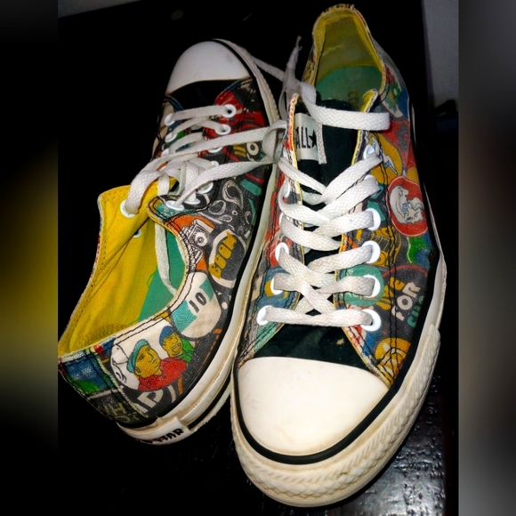 Converse | Shoes | Rare Fun Pattern Converse All Star Low Chucks 12 ...